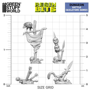 GSW Resin Basing Set - Battle Skeleton Bones 1:48