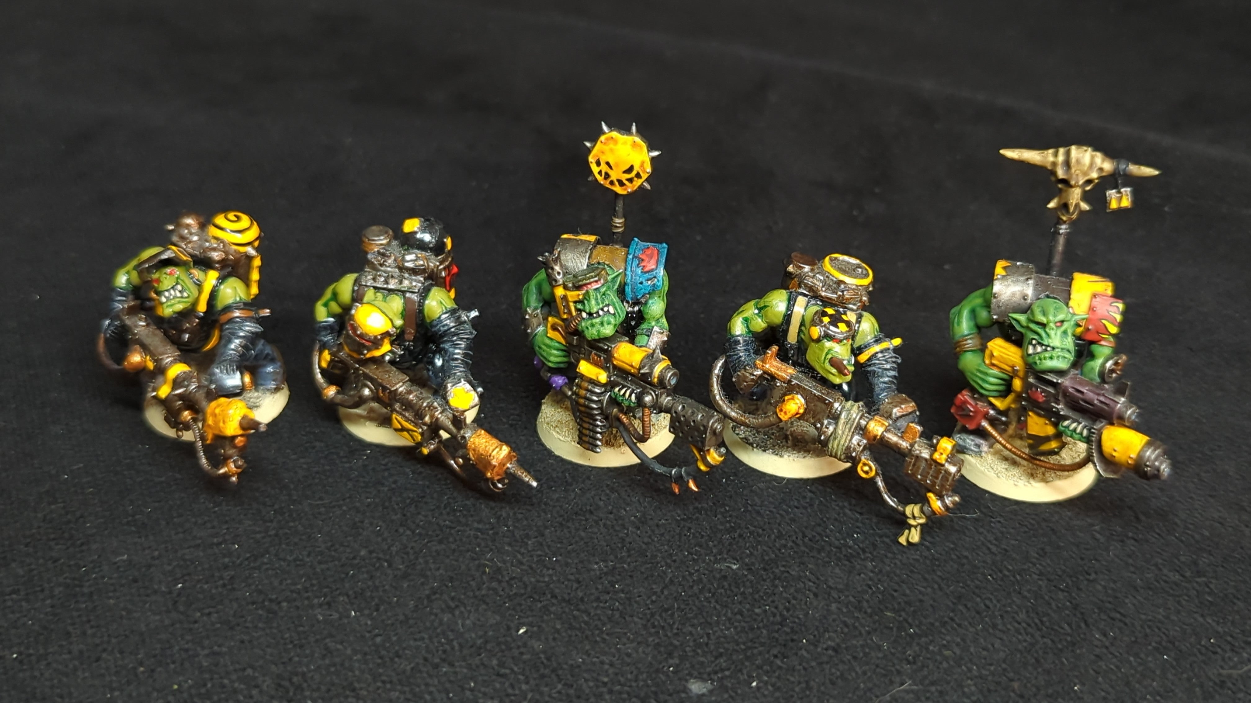 Warhammer 40k Orks Burna Boyz x5 Painted