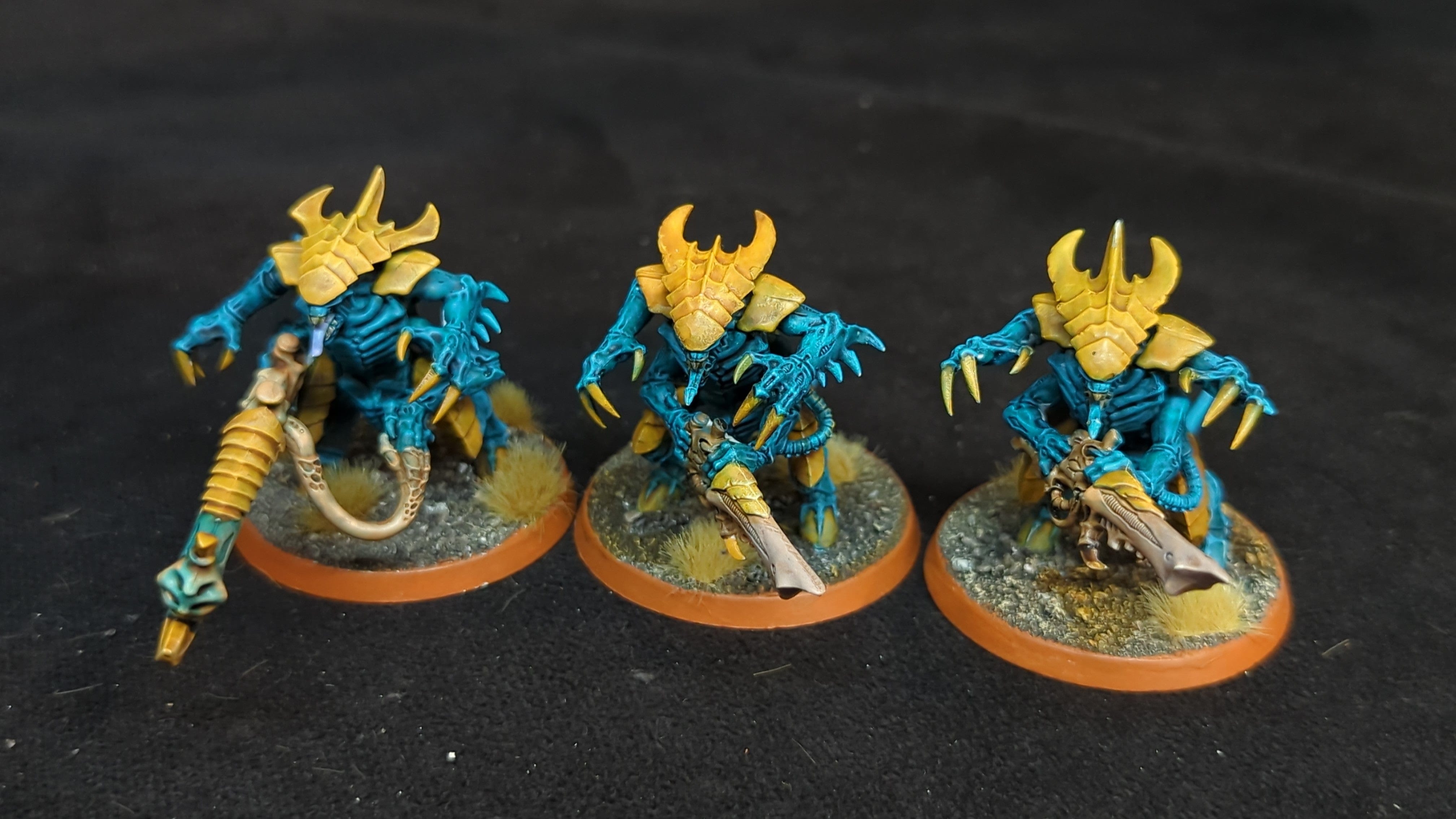 Warhammer 40k Tyranids Warriors x3 Painted
