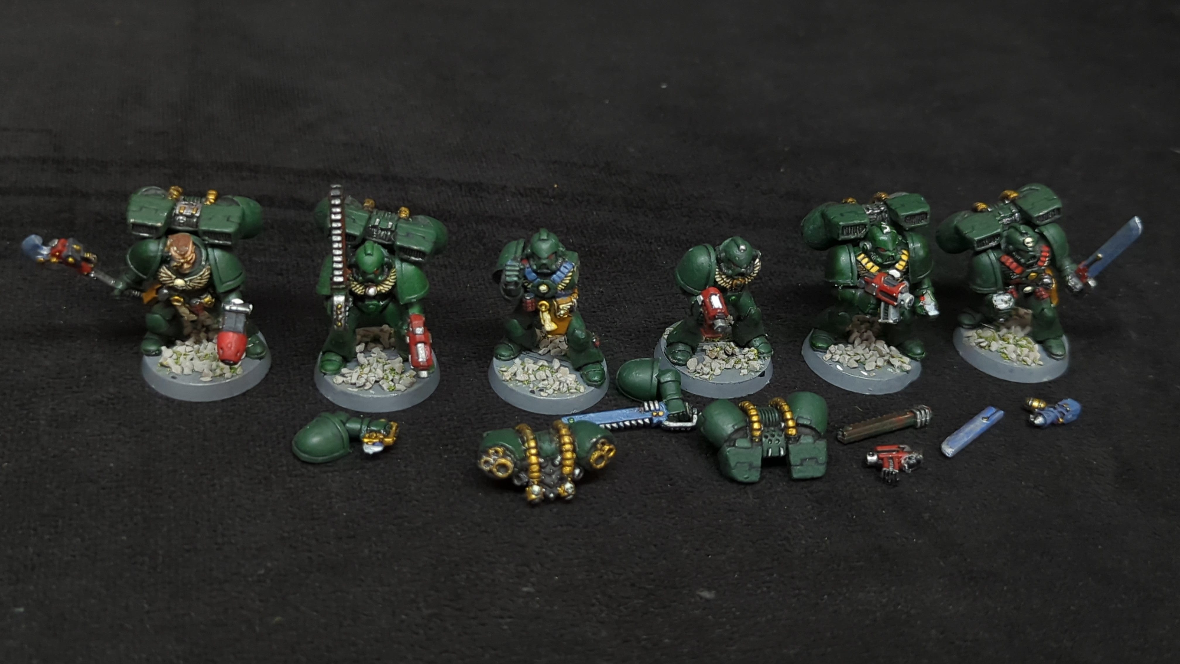 Warhammer 40k Space Marine Assault Squad (OOP Metal) x6 OOP Painted