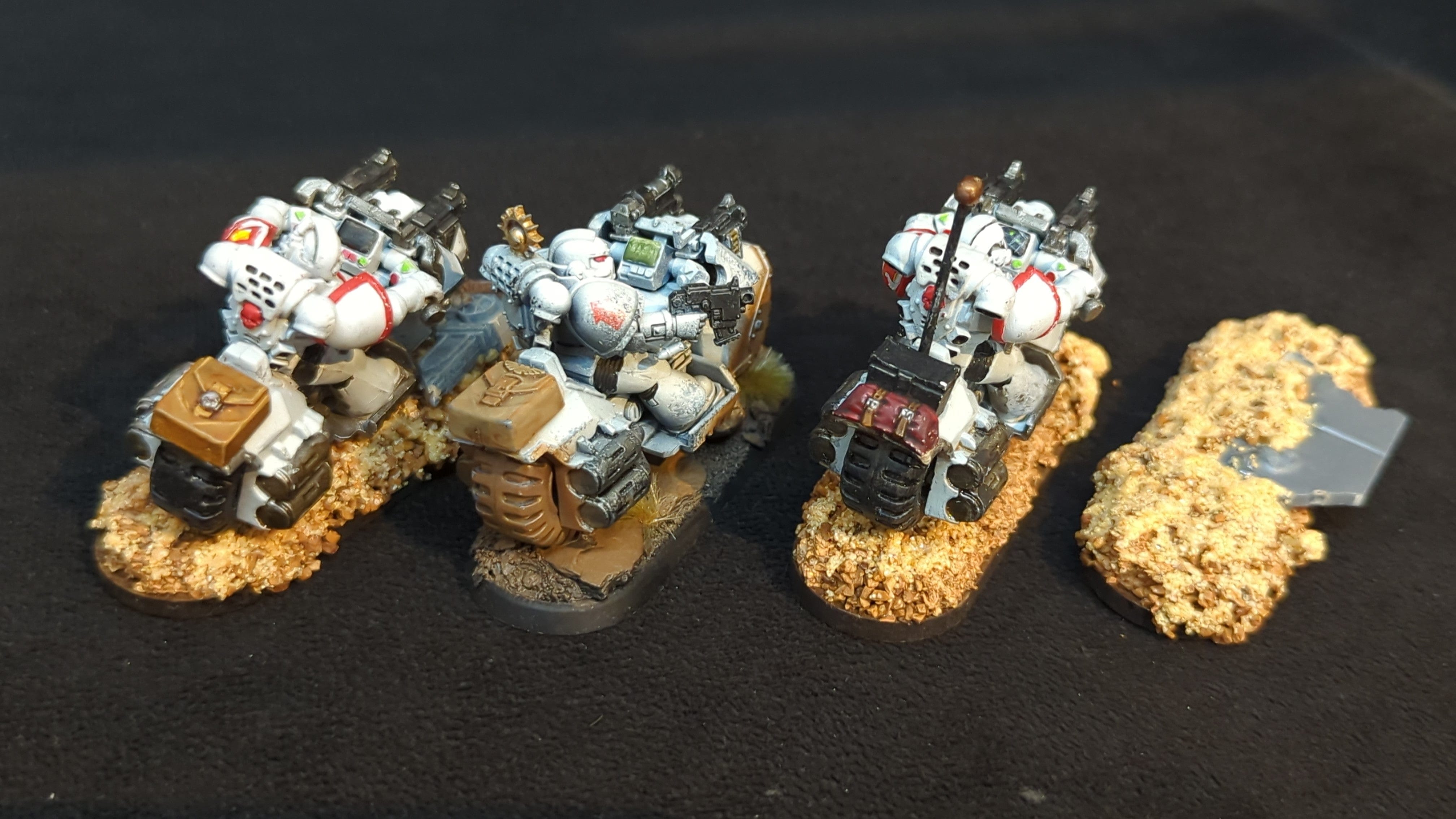 Warhammer 40k Space Marines Attack Bike x3 Painted