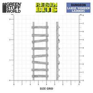 GSW Resin Basing Set - Large Wooden Ladders 1:48-1:35