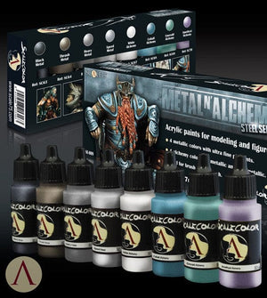 Scale 75 Scalecolor Metal N' Alchemy Paint Set - Steel
