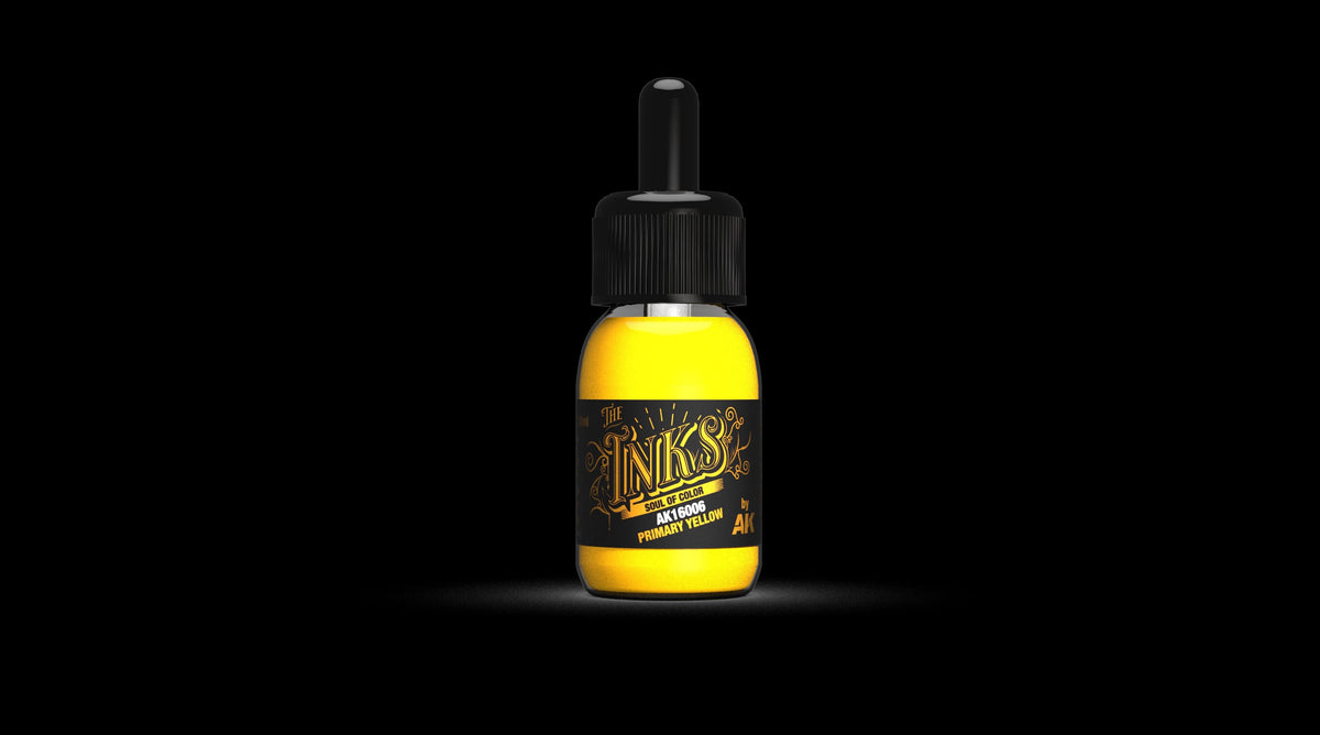 AK Interactive Acrylic Inks 30ml - Primary Yellow Paints
