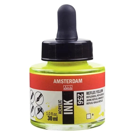 Amsterdam Acrylic Inks 30ml - Reflex Yellow Paints