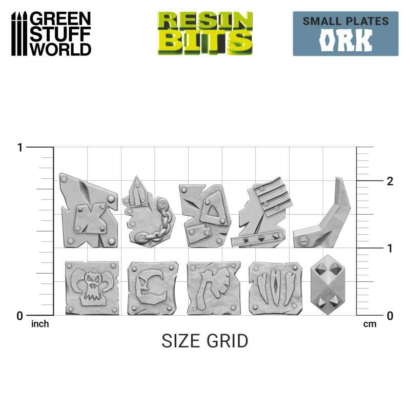 GSW Resin Basing Set - Small Ork plates Scale model supplies