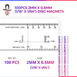 Hobby Magnets - 2mm x 0.5mm - x100