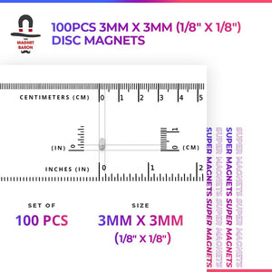 Hobby Magnets - 3mm x 3mm - x100