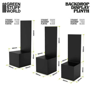 Display Plinths - Straight Backdrop - Black - 6x6x6cm DISCOUNTED