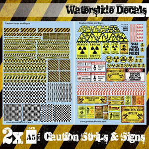 GSW Decals sheet - Caution Strips and Signs