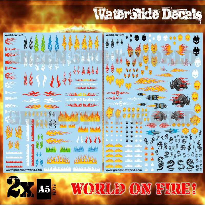 GSW Decals Sheet - World on Fire! Scale model supplies